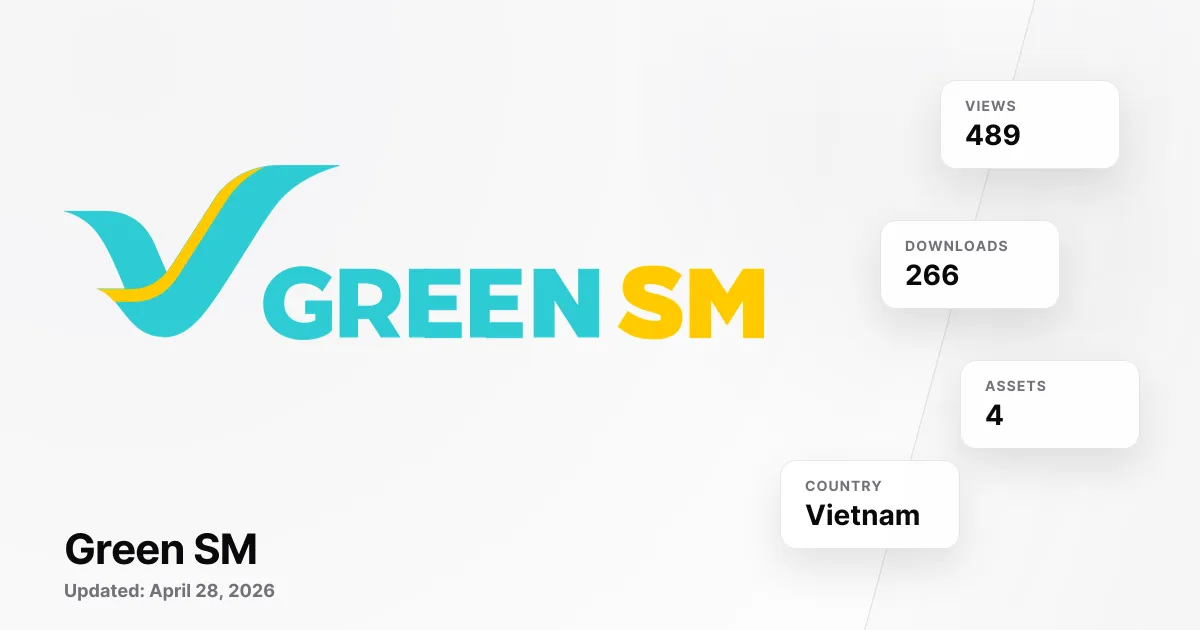 4+ Green SM Logo PNG & SVG Vectors HD Quality